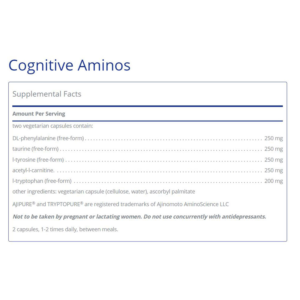 Cognitive Aminos | 120 Capsules | Pure Encapsulations
