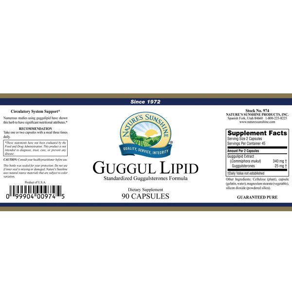 Guggul Lipid | Nature's Sunshine | Nature's Link Wellness