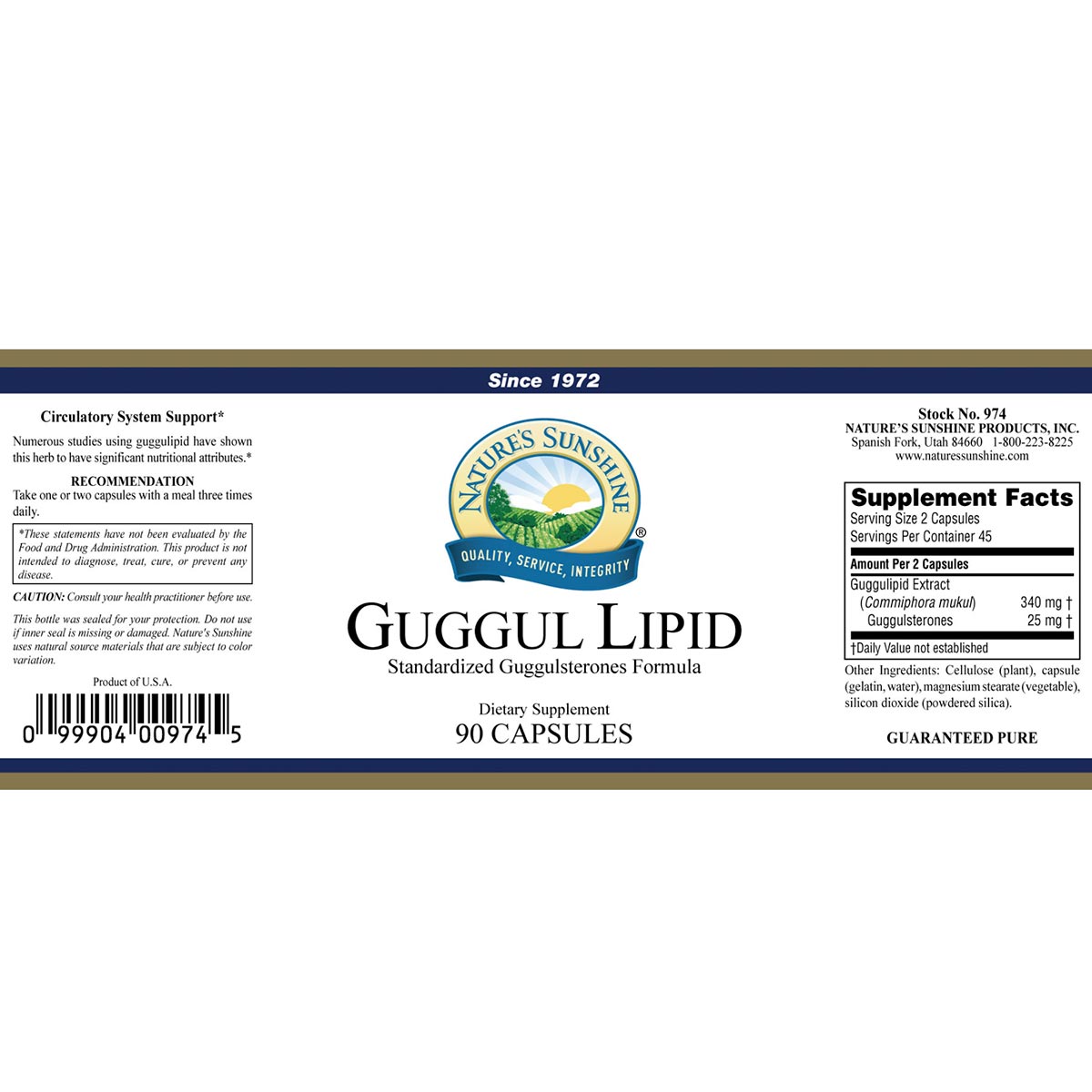 Guggul Lipid | Nature's Sunshine | Nature's Link Wellness